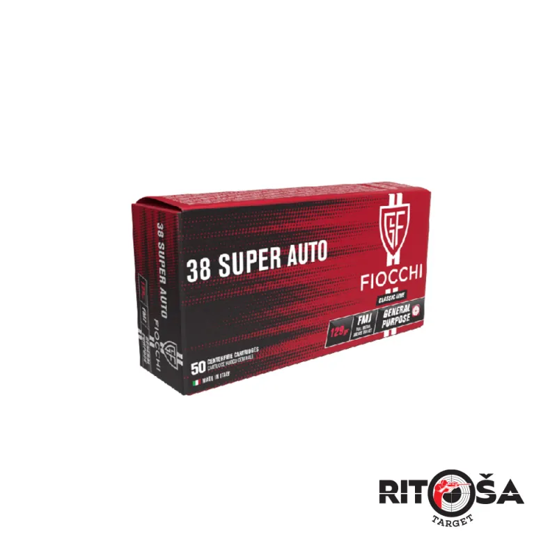 STRELJIVO FIOCCHI .38 SUPER AUTO 129gr FMJ | Ritoša Target
