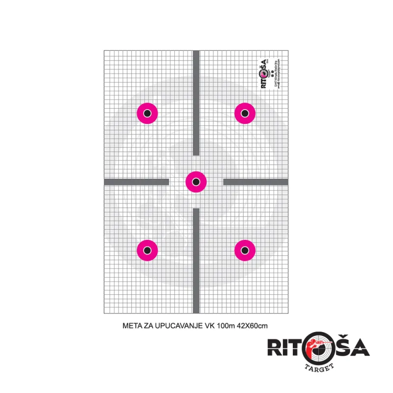 META ZA UPUCAVANJE S 5 KRUGOVA FORMATA A2 - 1 kom | Ritoša Target